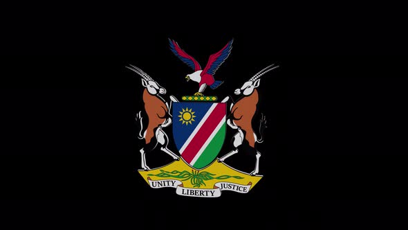 Coat Of Arms Of Namibia With Alpha Channel - 4K, Motion Graphics ...