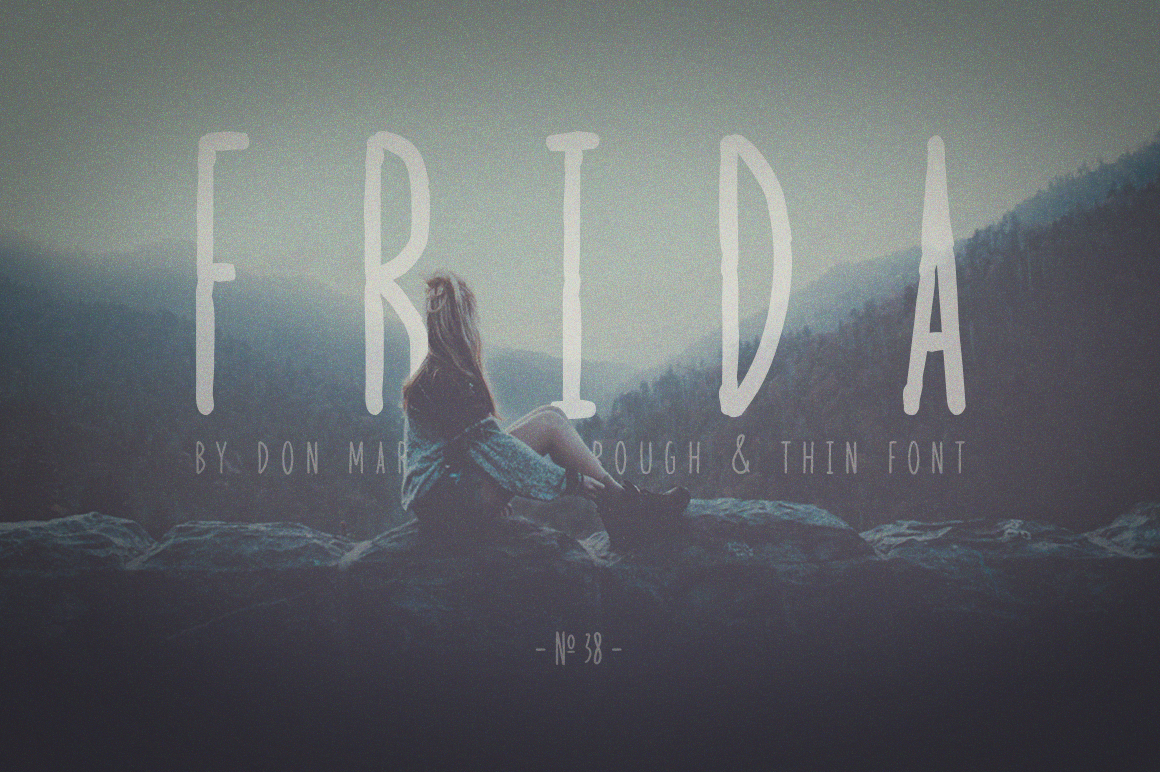 Frida Thin Rough, Fonts | GraphicRiver