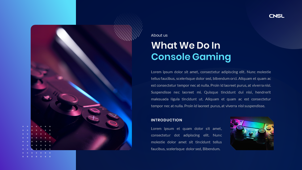 Console – Gaming Google Slides Template, Presentation Templates ...