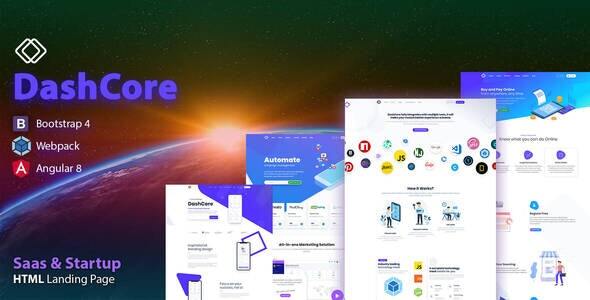 DashCore - Startup, App, SaaS & Software HTML Template by 5studiosnet