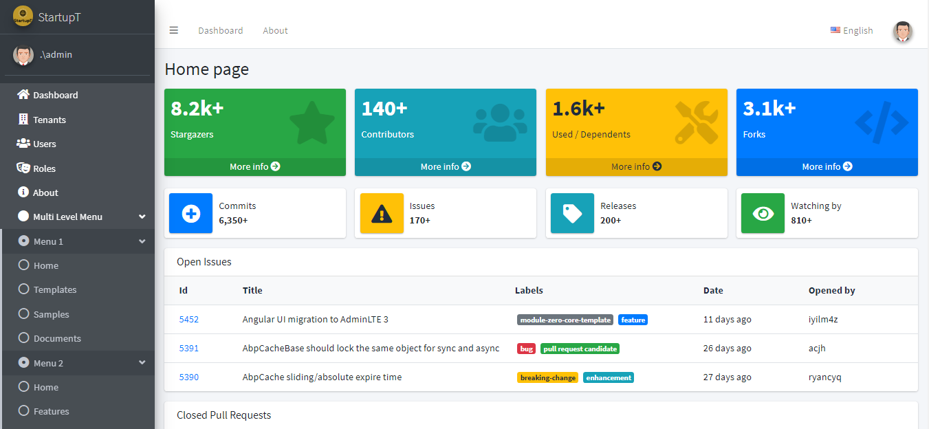StartupT - Angular 10 / .Net Core / User Management , SaaS - Admin ...