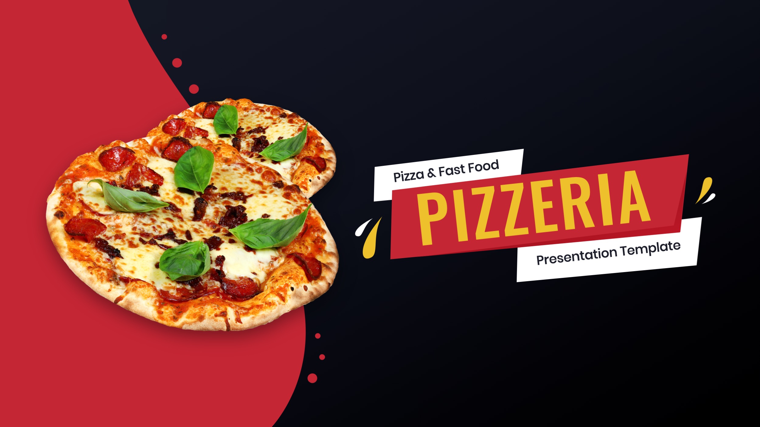 Pizza and Fast Food Slides Presentation Template, Presentation Templates