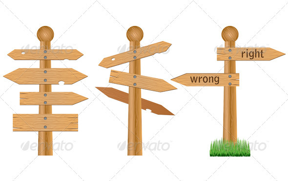 Wooden crossroad signs by sateda2012 | GraphicRiver