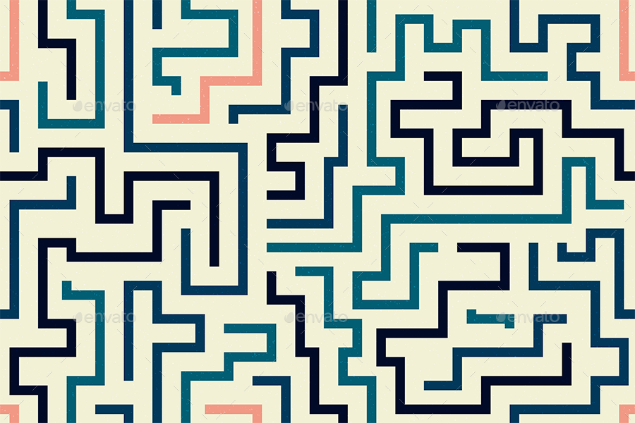 Lab - Colorful Maze Lines Background Set, Graphics | GraphicRiver
