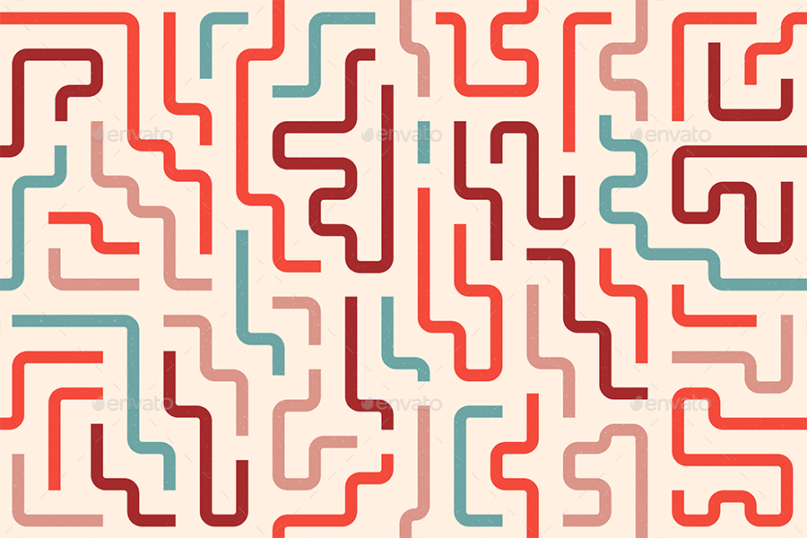 Lab - Colorful Maze Lines Background Set, Graphics | GraphicRiver