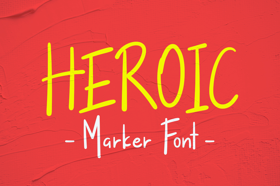 Heroic Handwritten Marker, Fonts | GraphicRiver