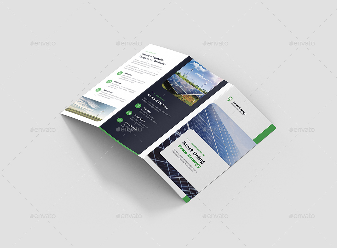 Brochure – Solar Energy Tri-Fold, Print Templates | GraphicRiver