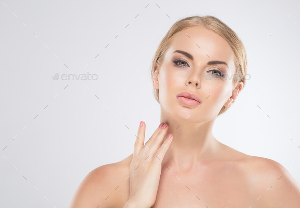 Beauty skin woman face healthy female skin care portrait Stock Photo by ...
