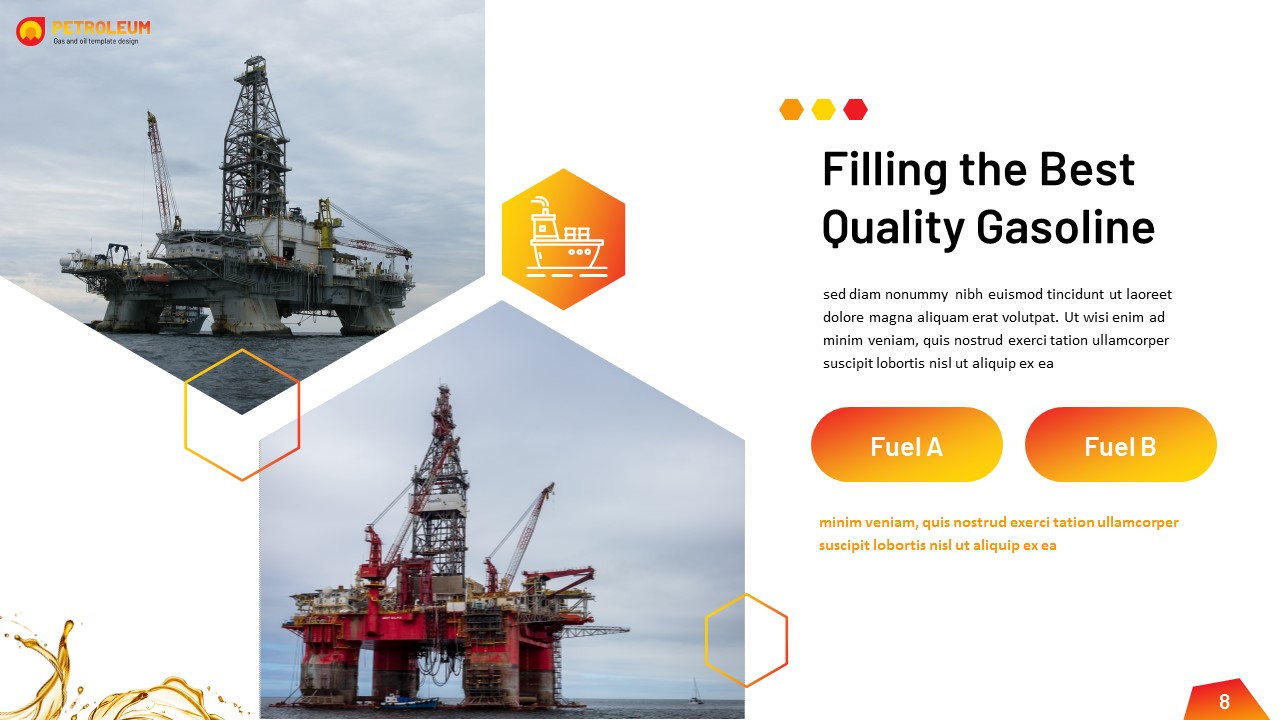 Petroleum Gas and Oil Presentation Template, Presentation Templates