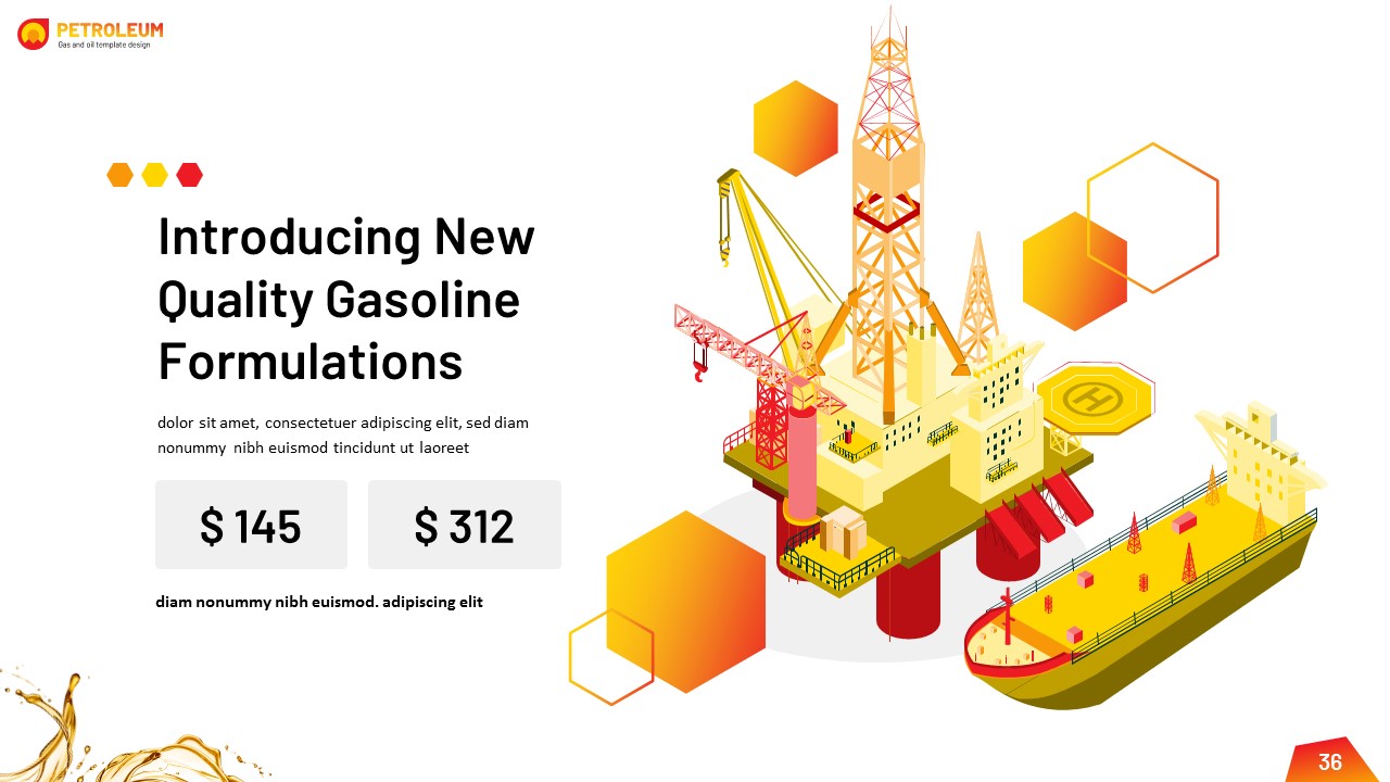 Petroleum Gas and Oil Presentation Template, Presentation Templates