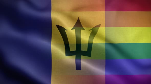 LGBT Barbados Flag Loop Background 4K, Motion Graphics | VideoHive