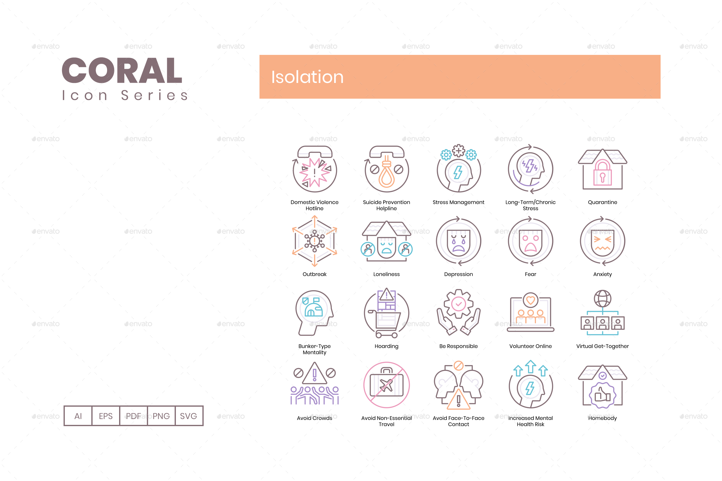 75 Isolation Icons & Quarantine Icons, Icons | GraphicRiver