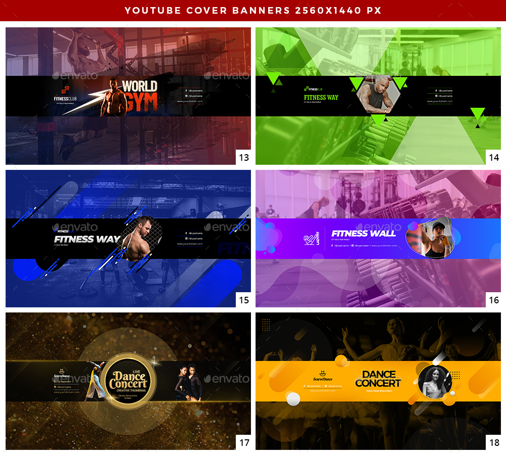 25 YouTube Covers, Web Elements | GraphicRiver