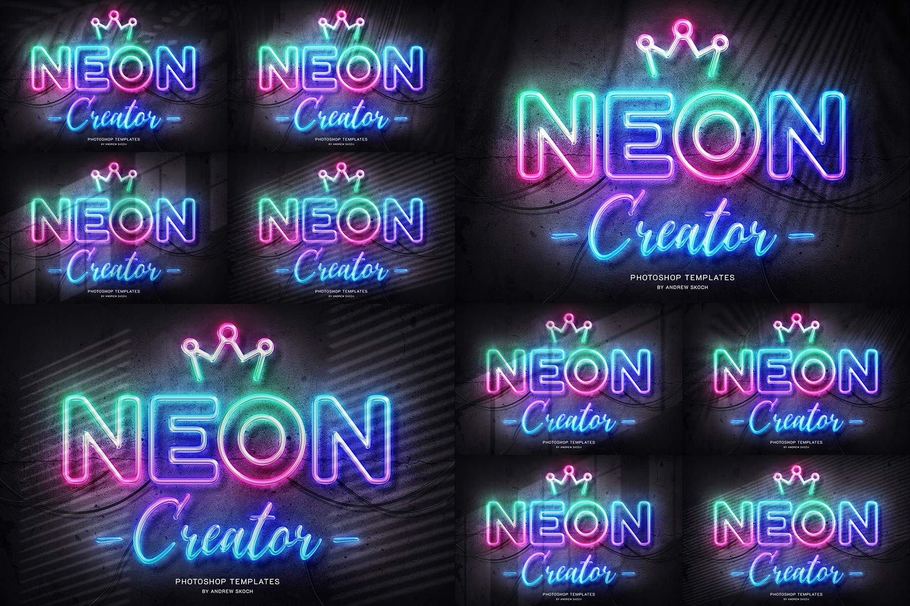 Neon Wall Sign Templates, Add-ons | GraphicRiver