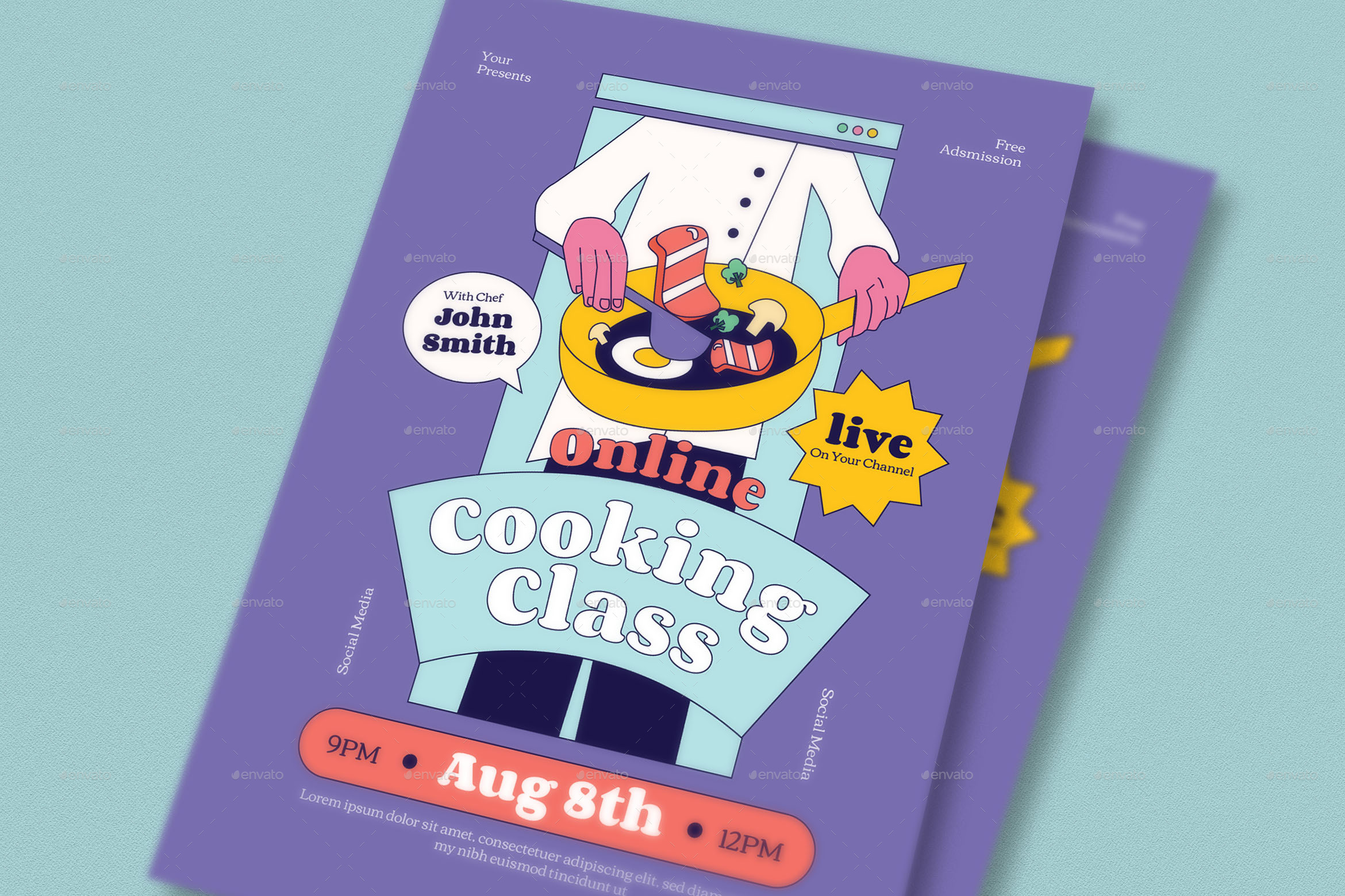 Online Cooking Flyer Pack, Print Templates | GraphicRiver