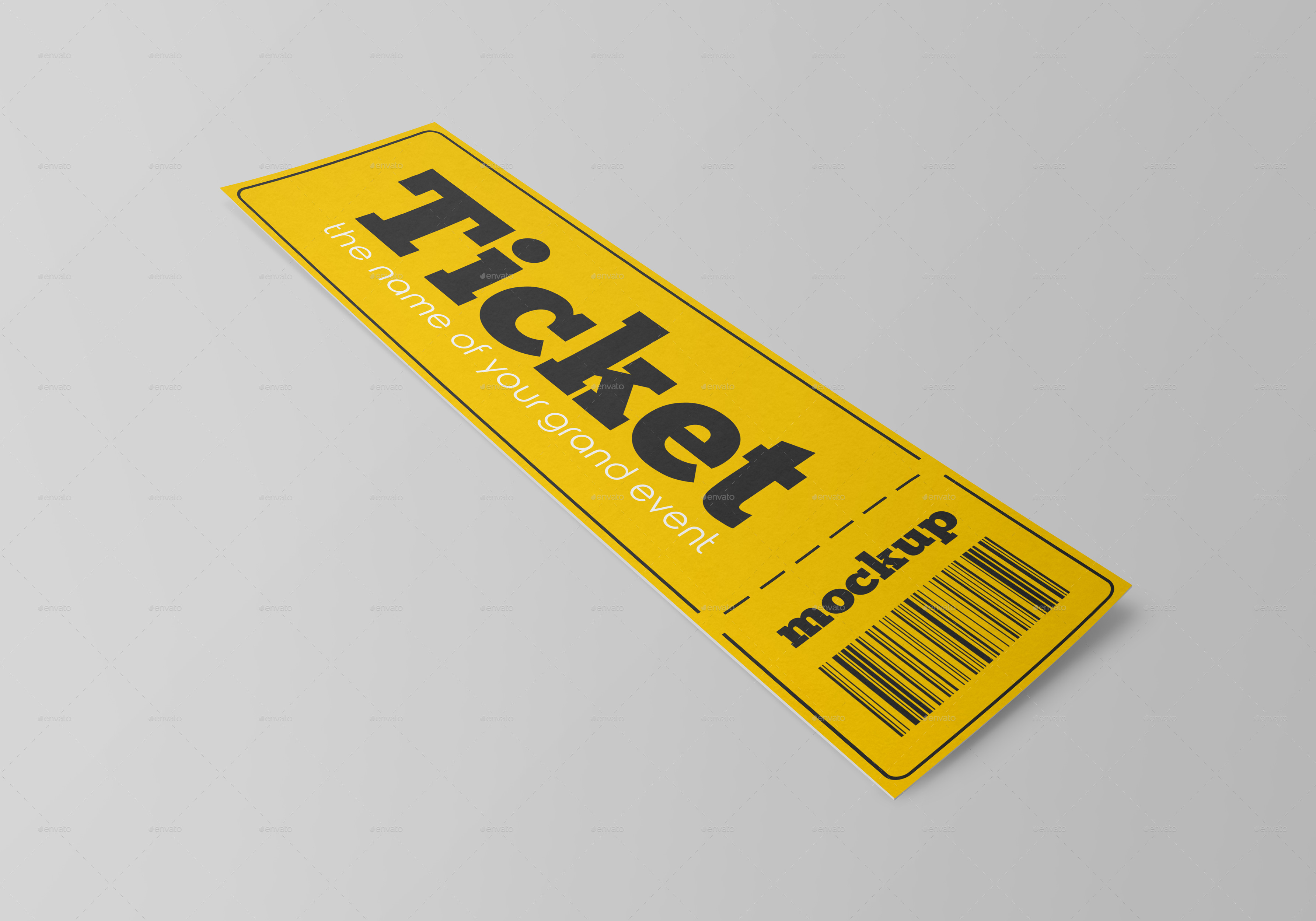 Paper Ticket Mockup Set, Graphics | GraphicRiver