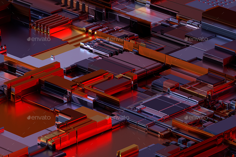 Red Color Tech Background, Graphics | GraphicRiver