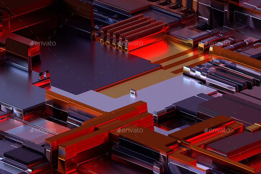 Red Color Tech Background, Graphics | GraphicRiver