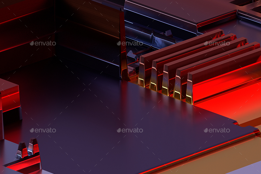 Red Color Tech Background, Graphics | GraphicRiver