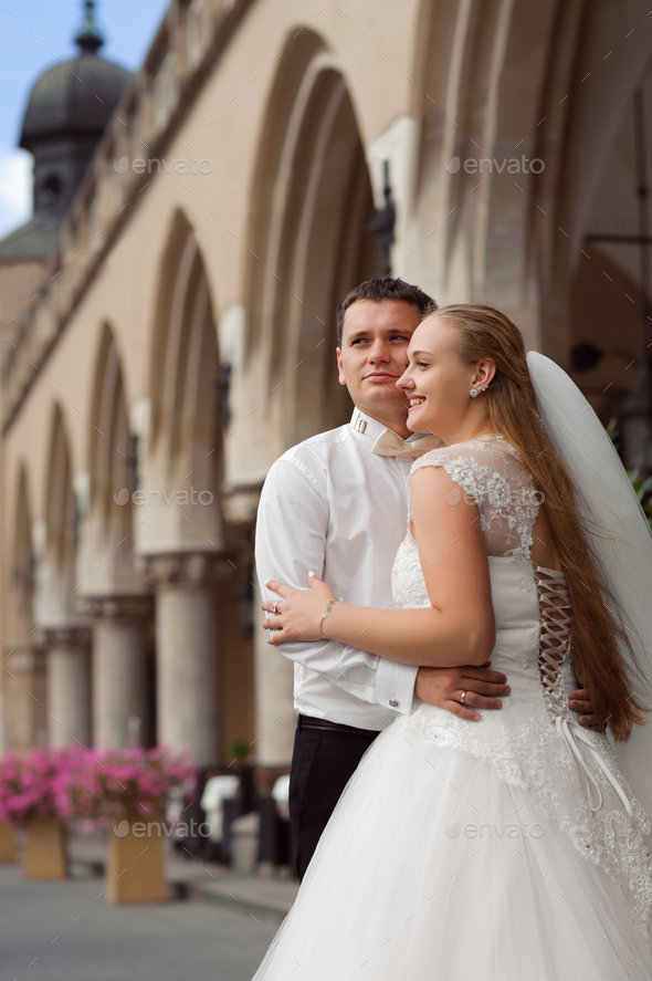 Couple photo shoot at the wedding day Stock Photo by serhiibobyk ...