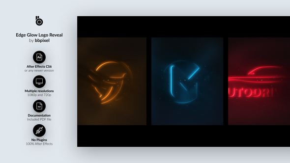 Edge Glow Logo Reveal, After Effects Project Files | VideoHive