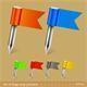 Vector set of flags map pointers., Vectors | GraphicRiver