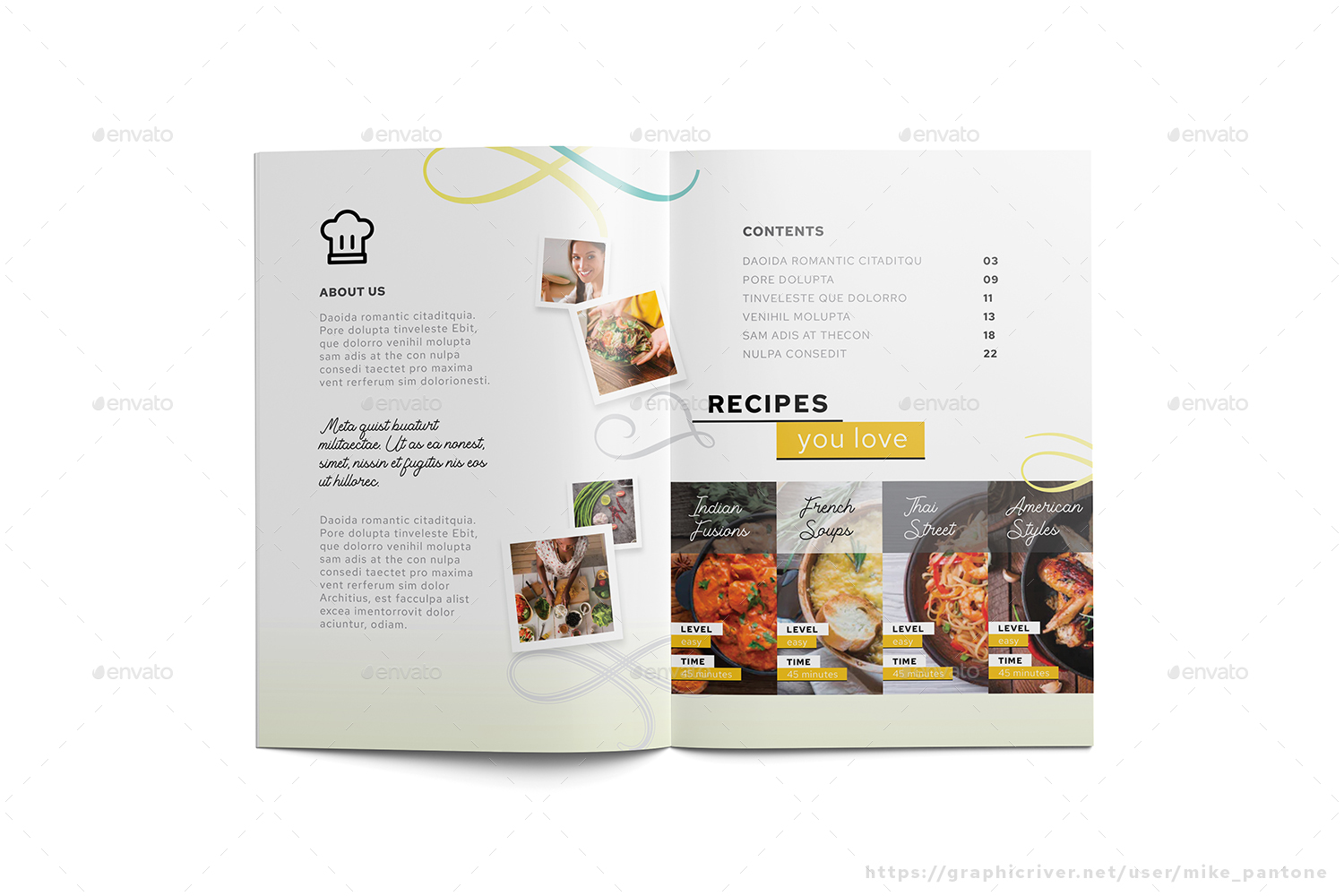 Cooking Recipe Information Booklet, Print Templates | GraphicRiver