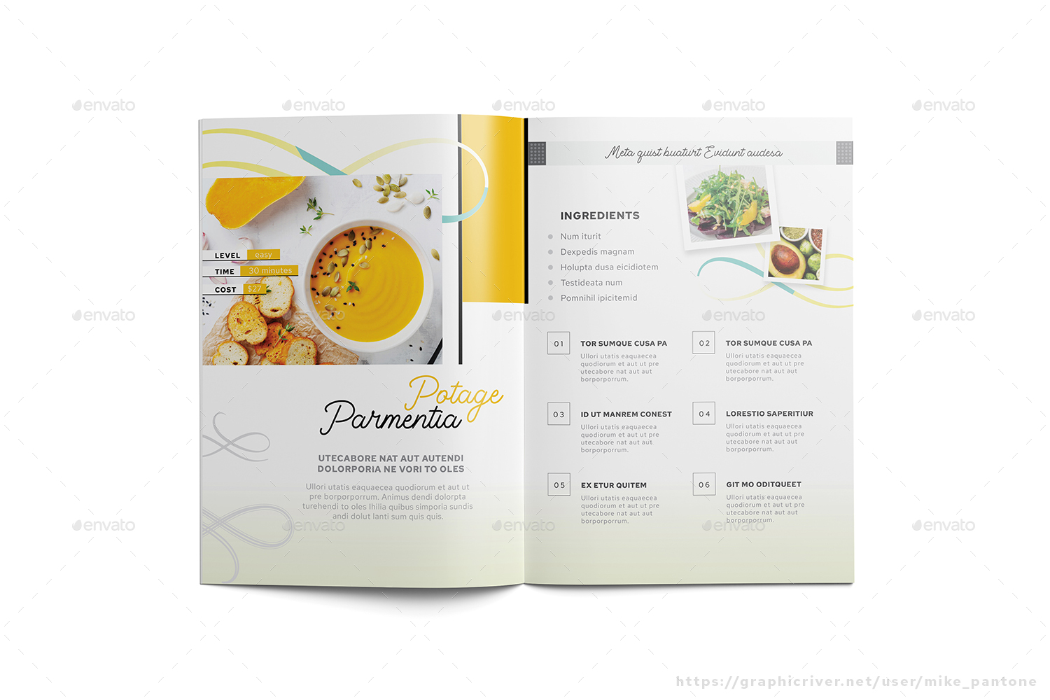 Cooking Recipe Information Booklet, Print Templates | GraphicRiver