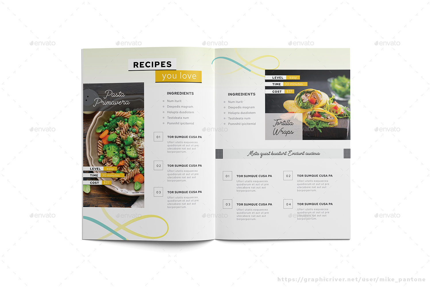 Cooking Recipe Information Booklet, Print Templates | GraphicRiver