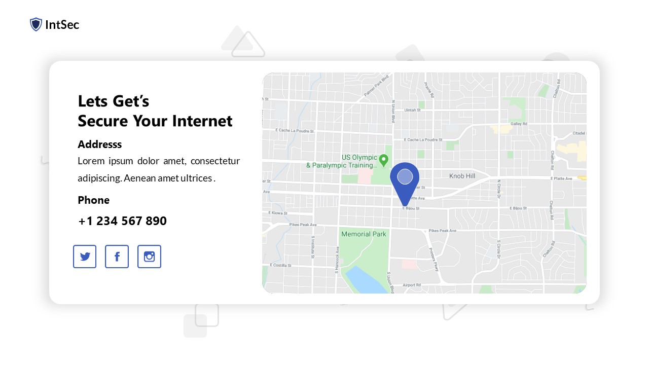 Intsec - Internet Security Powerpoint Template, Presentation Templates