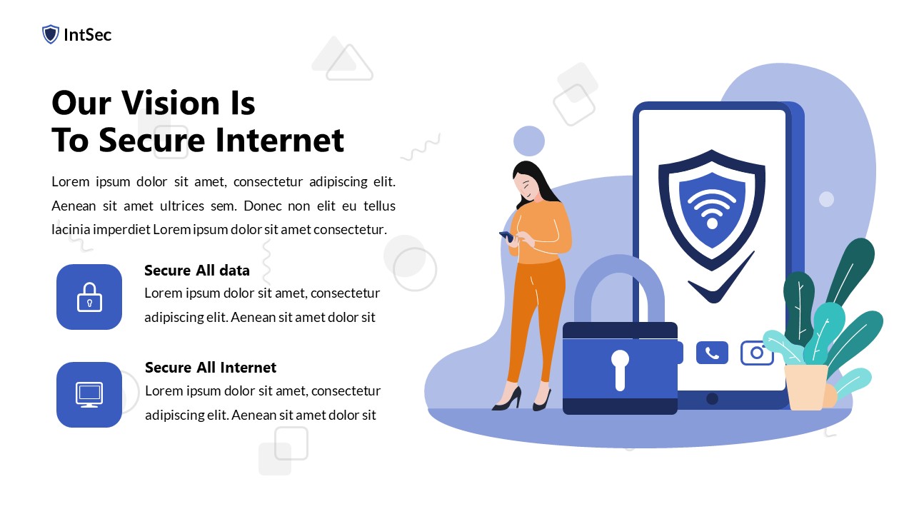 Intsec - Internet Security Powerpoint Template, Presentation Templates