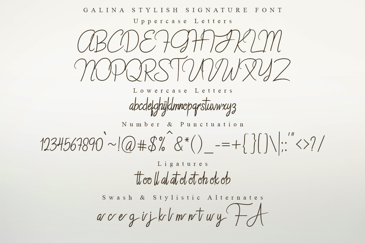 Galina, Fonts | GraphicRiver