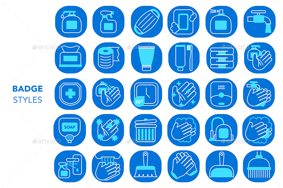 Hygiene Vector Icons, Icons | GraphicRiver