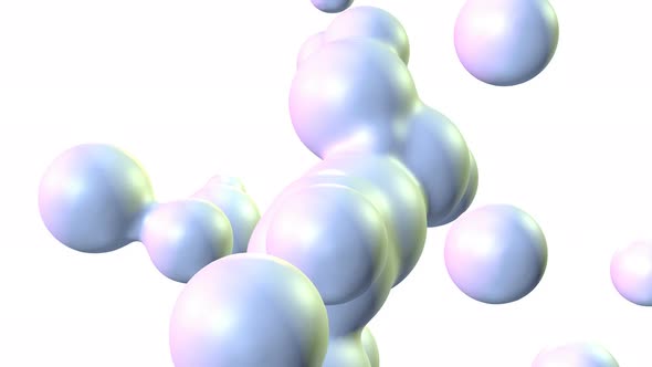 Trend Colors Metaballs Surface Macro on White, Motion Graphics | VideoHive