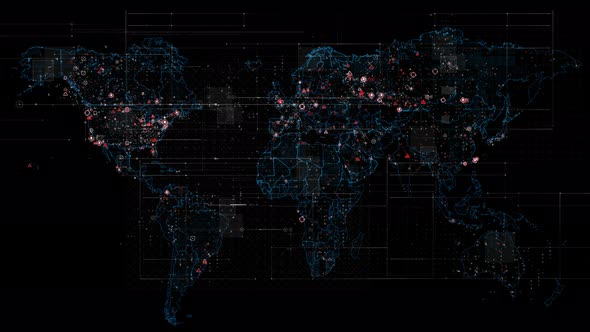 Hi Tech Map Loop, Motion Graphics | VideoHive