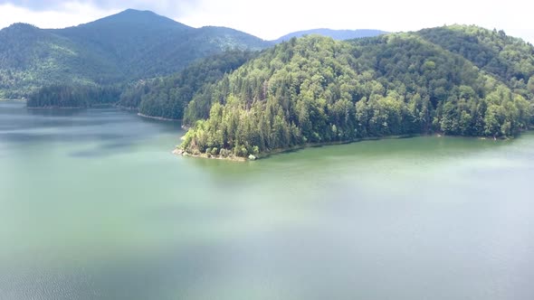 Overhead Aerial Drone Shot of the Water Surrounding the Valea ...
