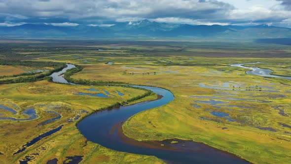 Avacha River Delta on Kamchatka, Stock Footage | VideoHive