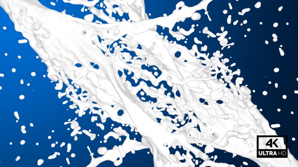 Milk Flow With Splash Collision, Motion Graphics | VideoHive