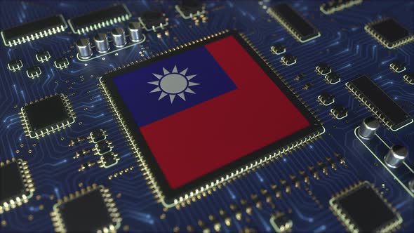 National Flag of Taiwan on the Operating Chipset, Motion Graphics ...