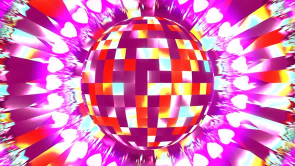4K. Stylish Abstract Animation. Disco background. VJ Loop, Motion Graphics