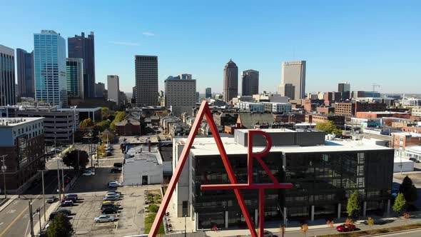 Columbus College of Art and Design Art scuplture - CCAD - aerial drone ...
