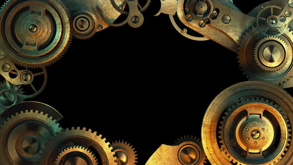 Gear Frame With Alpha Channel, Motion Graphics | VideoHive