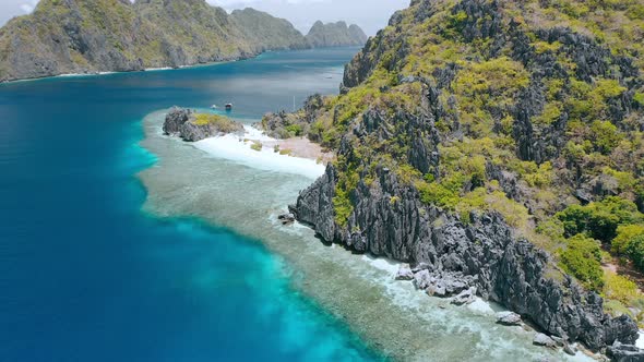 Star Beach on Tapiutan Island Near Matinloc Shrine, Stock Footage ...