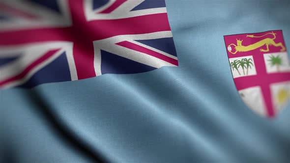 Fiji Flag Textured Waving Close Up Background HD, Motion Graphics ...