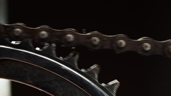 Close Up Macro Rusty Bike Bicycle Chain and Gear, Stock Footage | VideoHive