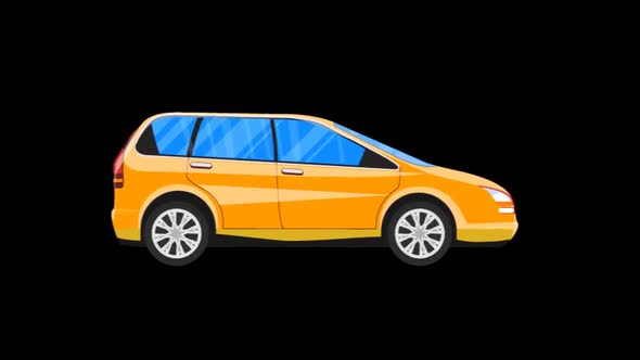 Vagon Car Yellow, Motion Graphics | VideoHive