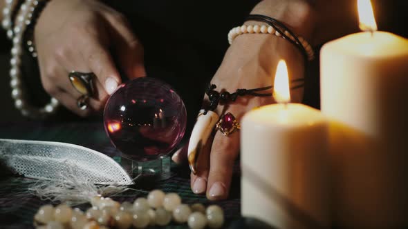 Prophecy with crystal ball, Stock Footage | VideoHive