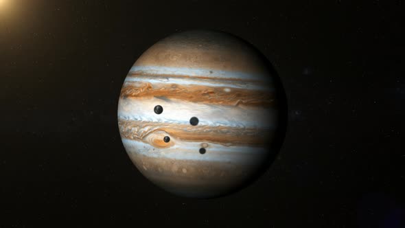 Space And Jupiter Planet Animation 4K, Motion Graphics | VideoHive