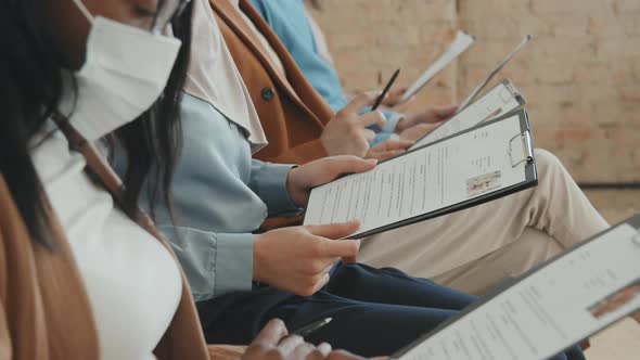 People Looking at Job Application Forms, Stock Footage | VideoHive