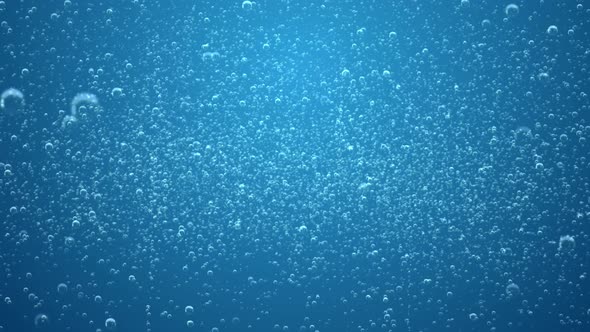 Blue Soda Bubbles Background with Loop, Motion Graphics | VideoHive